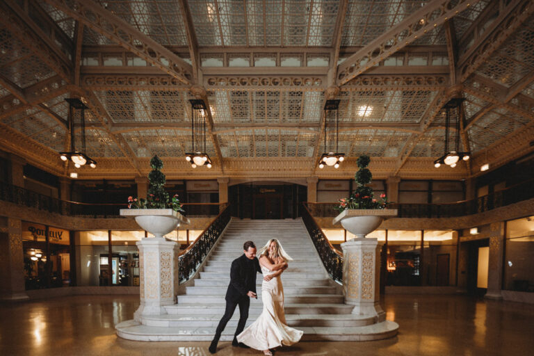 Stunning Engagement Session at the Rookery Building in Chicago