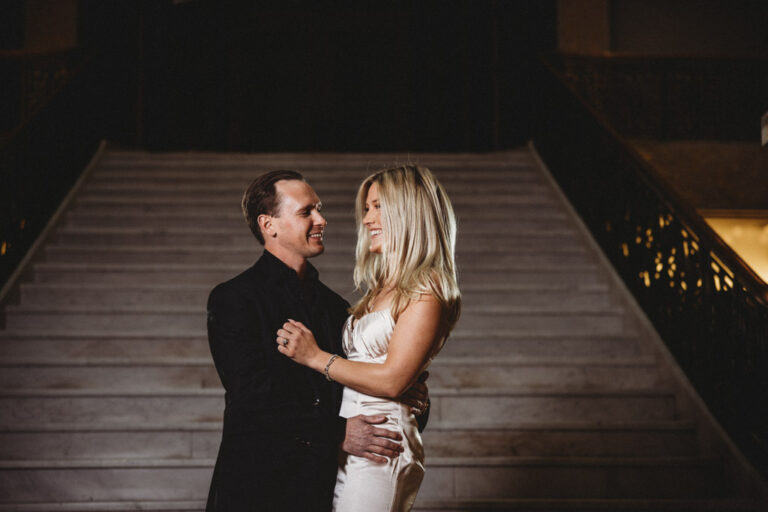 Stunning Engagement Session at the Rookery Building in Chicago